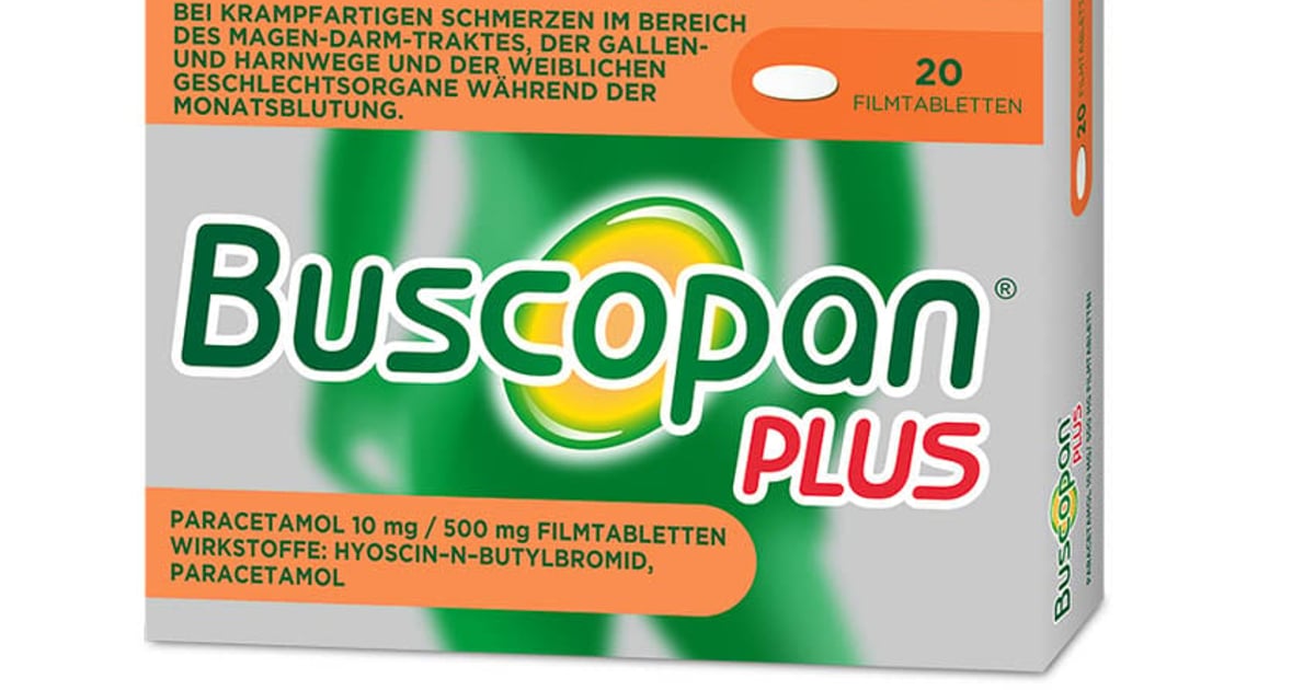 Buscopan plus paracetamol 10 mg/ 500 mg film-coated tablets