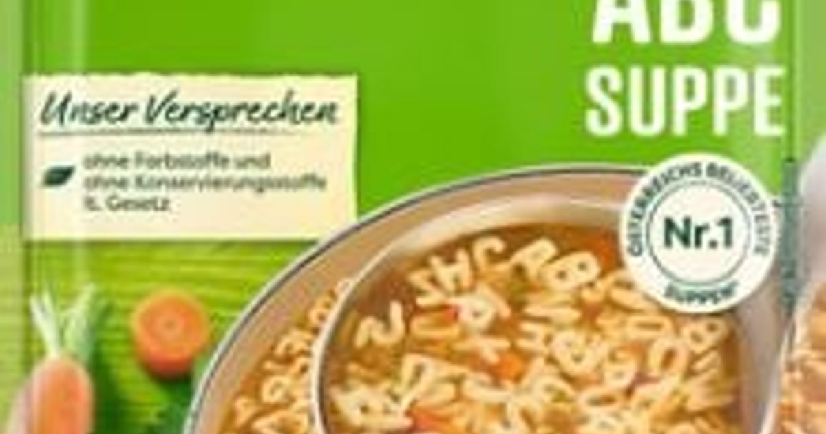 Knorr Bitte zu Tisch ABC Buchstaben Suppe