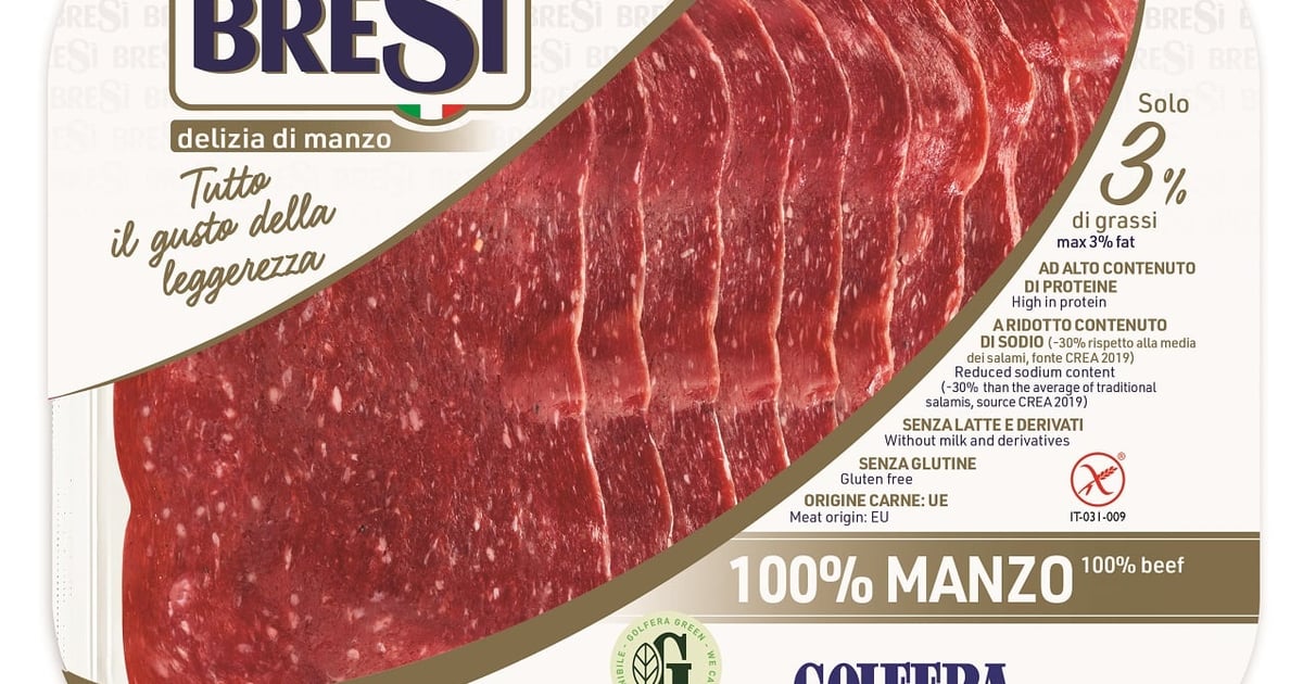 Golfera Bresì Rindersalami fettreduziert, geschnitten