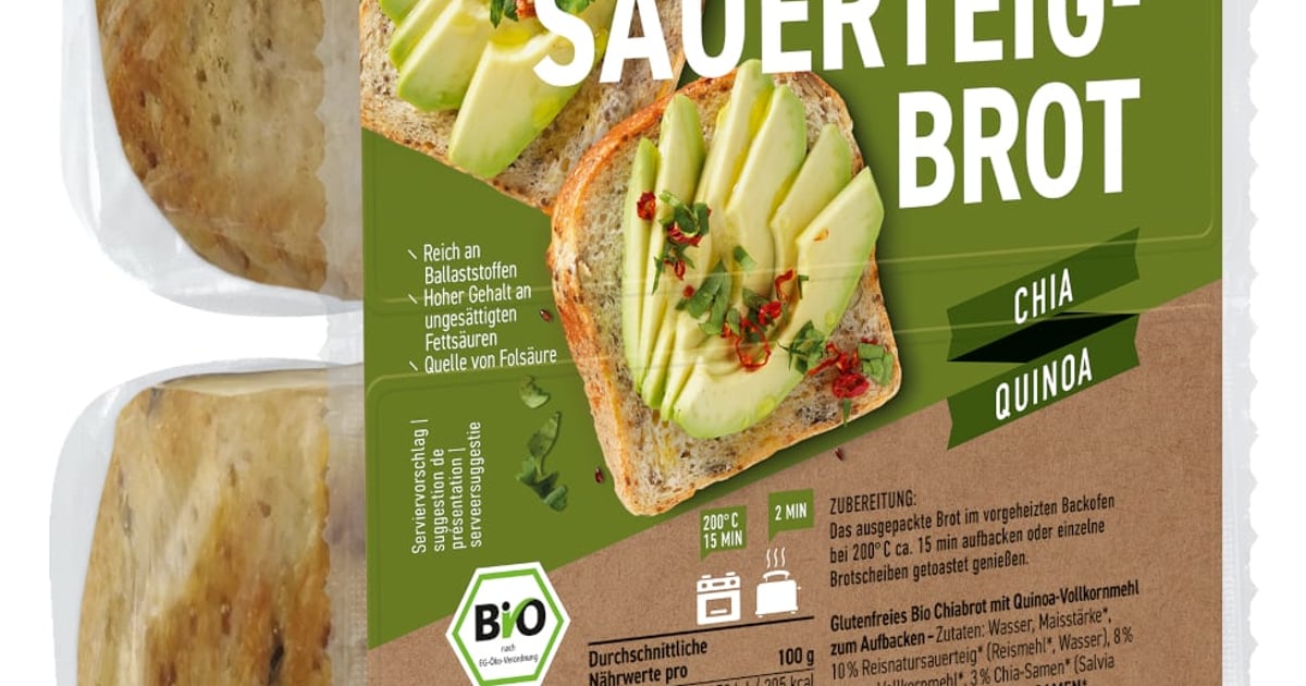 Schnitzer BIO Sauerteigbrot mit Chia & Quinoa glutenfrei