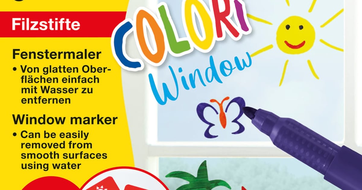 Eberhardt Faber Window Marker 8er Etui inkl. Schablonen