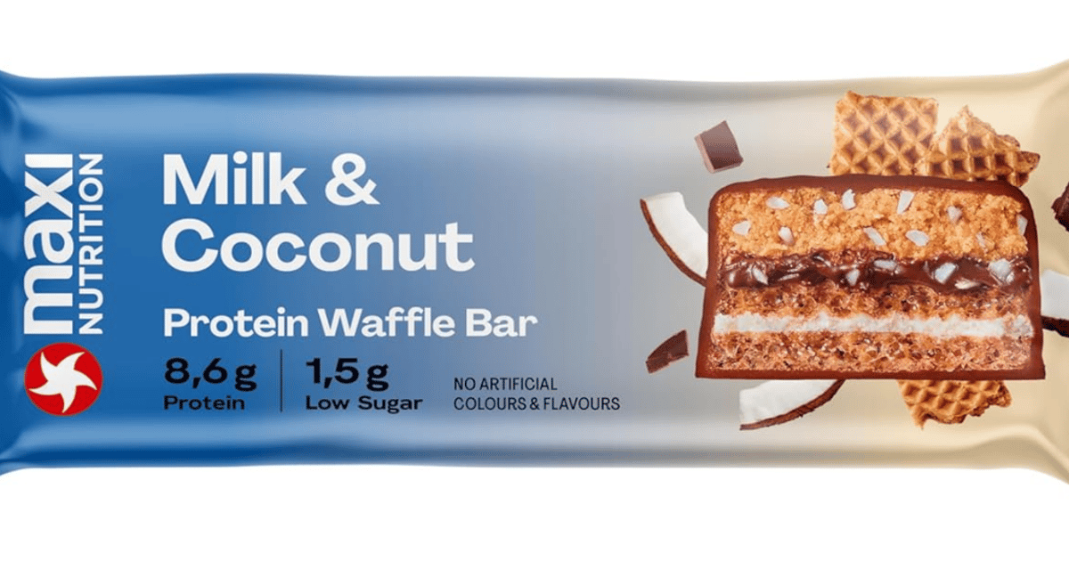 Maxi Nutrition Milk & Coconut Protein Waffle Bar