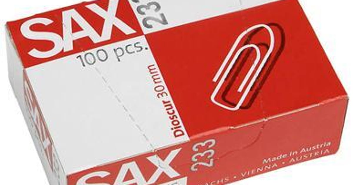 SAX Büroklammer 233 100 Stück 30 mm verzinkt