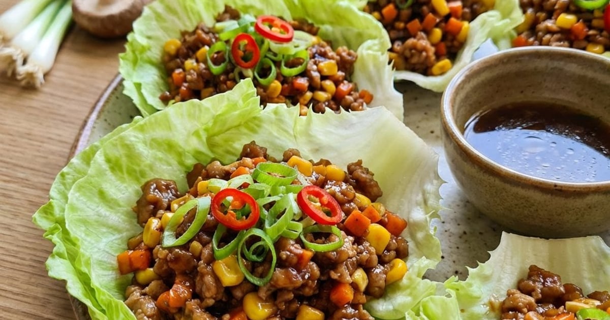 San Choy Bao - Salat-Wraps mit Schweinsfaschiertem | Gurkerl Küche